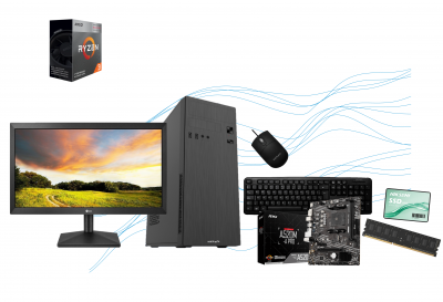 Sist. Kelyx AMD Ryzen 3-3200G 8G SSD 480Gb + LG 20″ (MSI) – Arrichetta