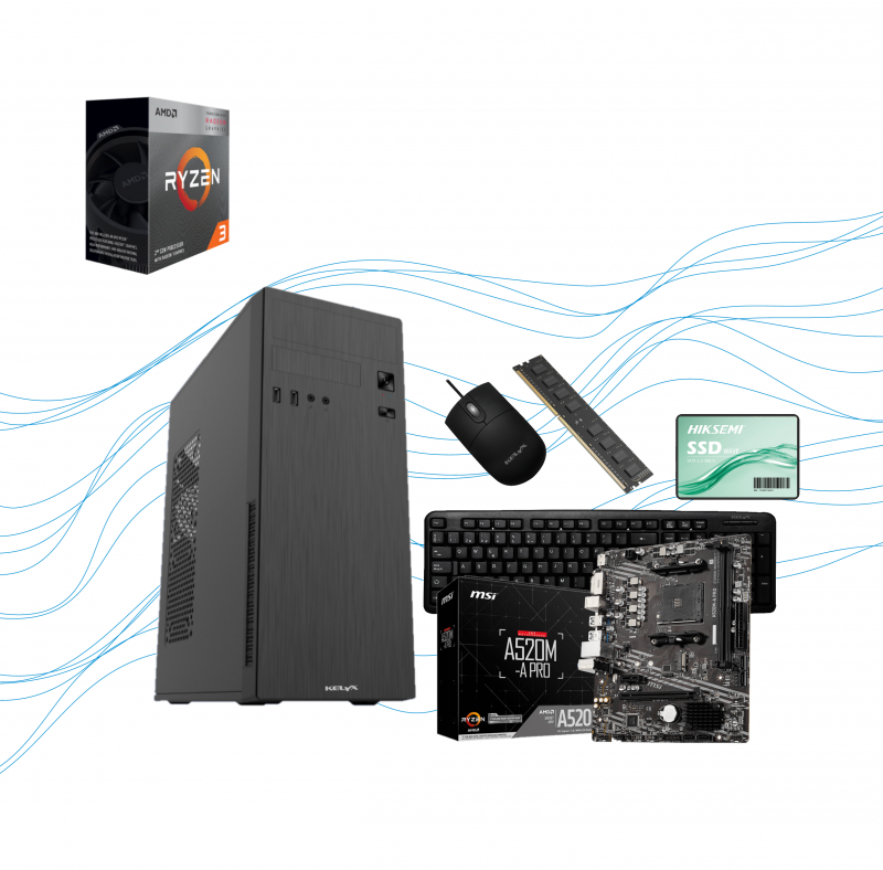 Pc Kelyx AMD Ryzen 3-3200G 8G SSD 480Gb (MSI) – Arrichetta