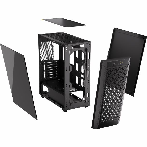 Gabinete Corsair 480T TG Mid-Tower Black + Fuente Corsair CX550 550W 80 ...